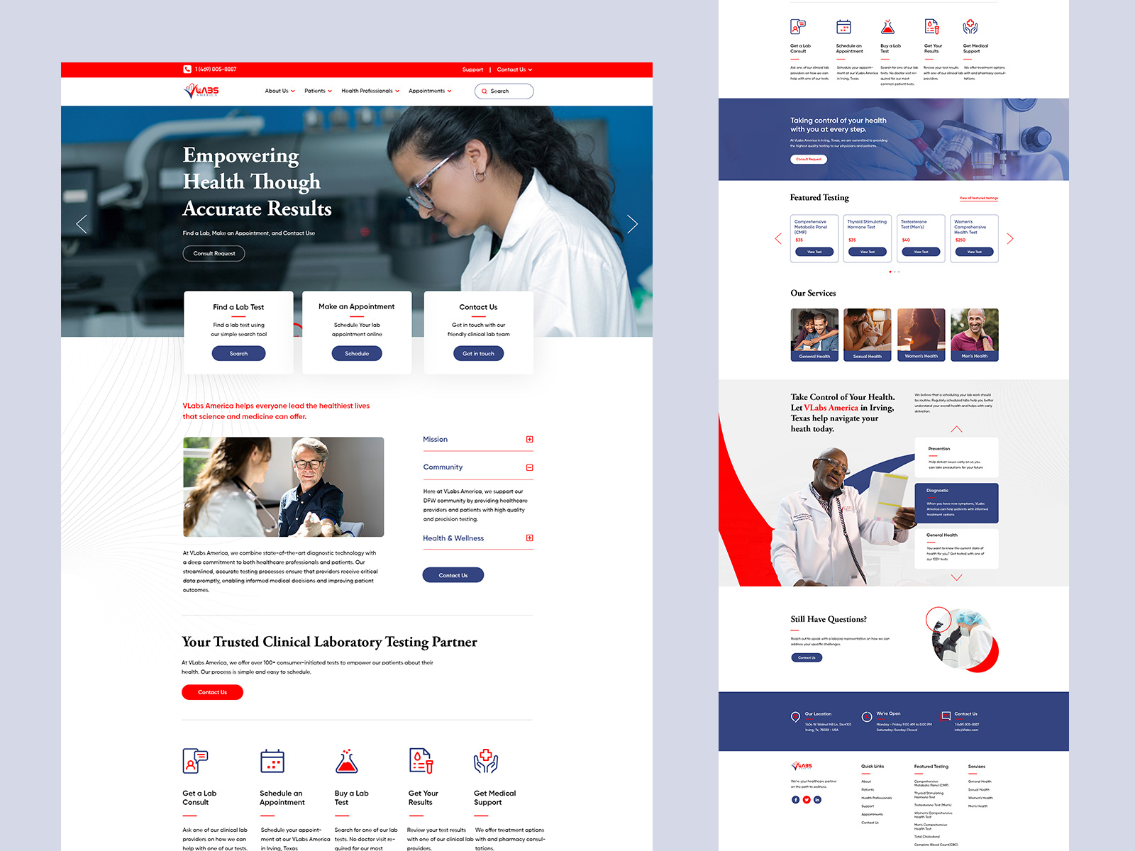 Modern Clinical Lab Website UI/UX – Responsive Medical Website by SMPLY ...