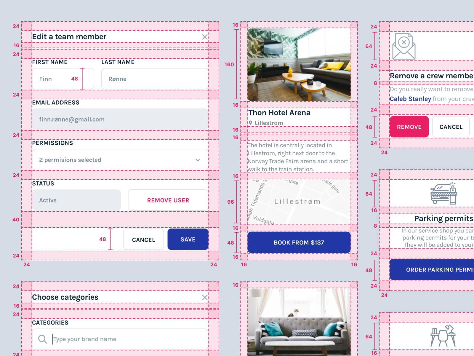 UI Components by Adam Kalin for intent | IoT Agency on Dribbble