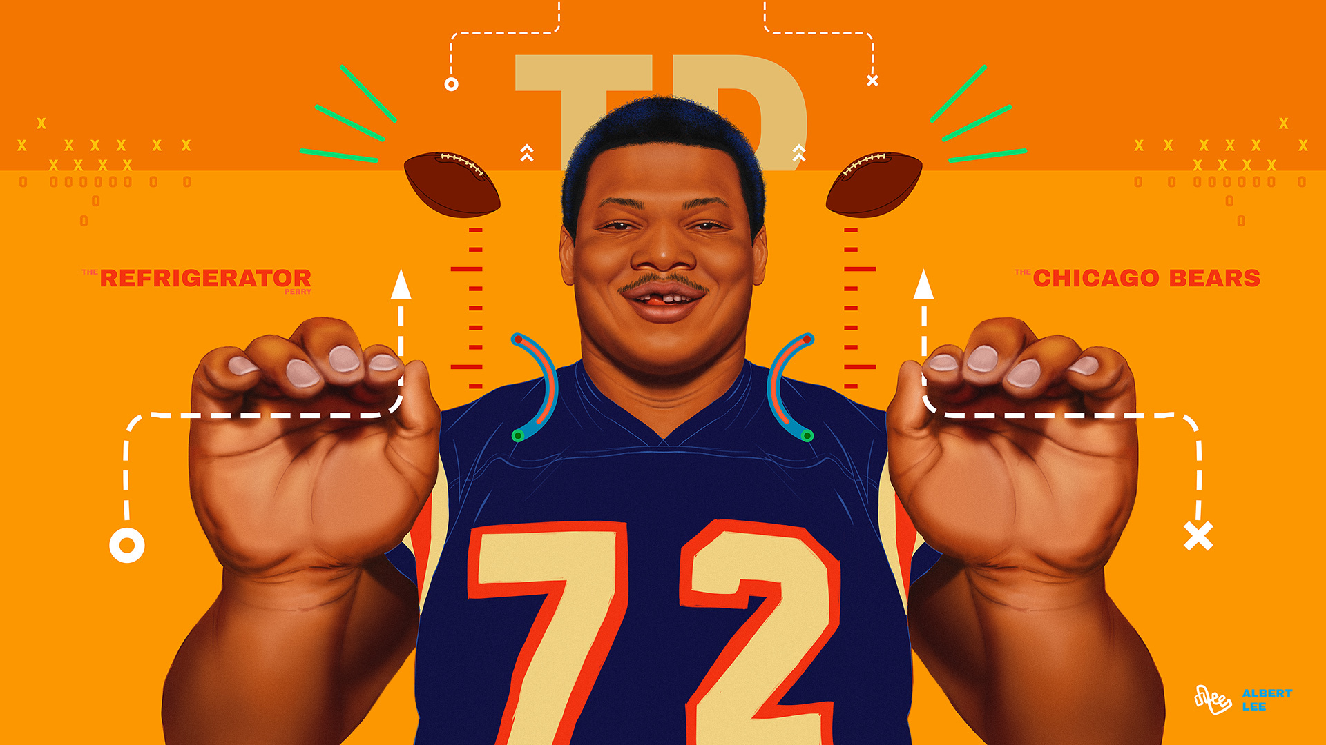 William Refrigerator Perry by Albert Lee on Dribbble