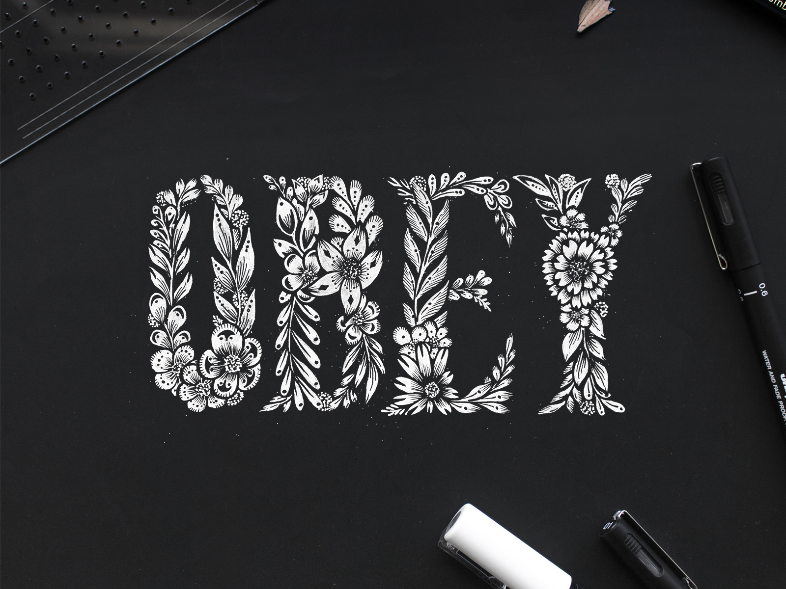 Obey Hand-lettering by Nico Ng on Dribbble