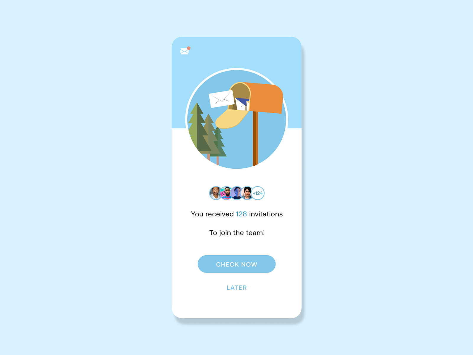 Daily UI Challenge 078 (Pending Invitation) by Xiang on Dribbble