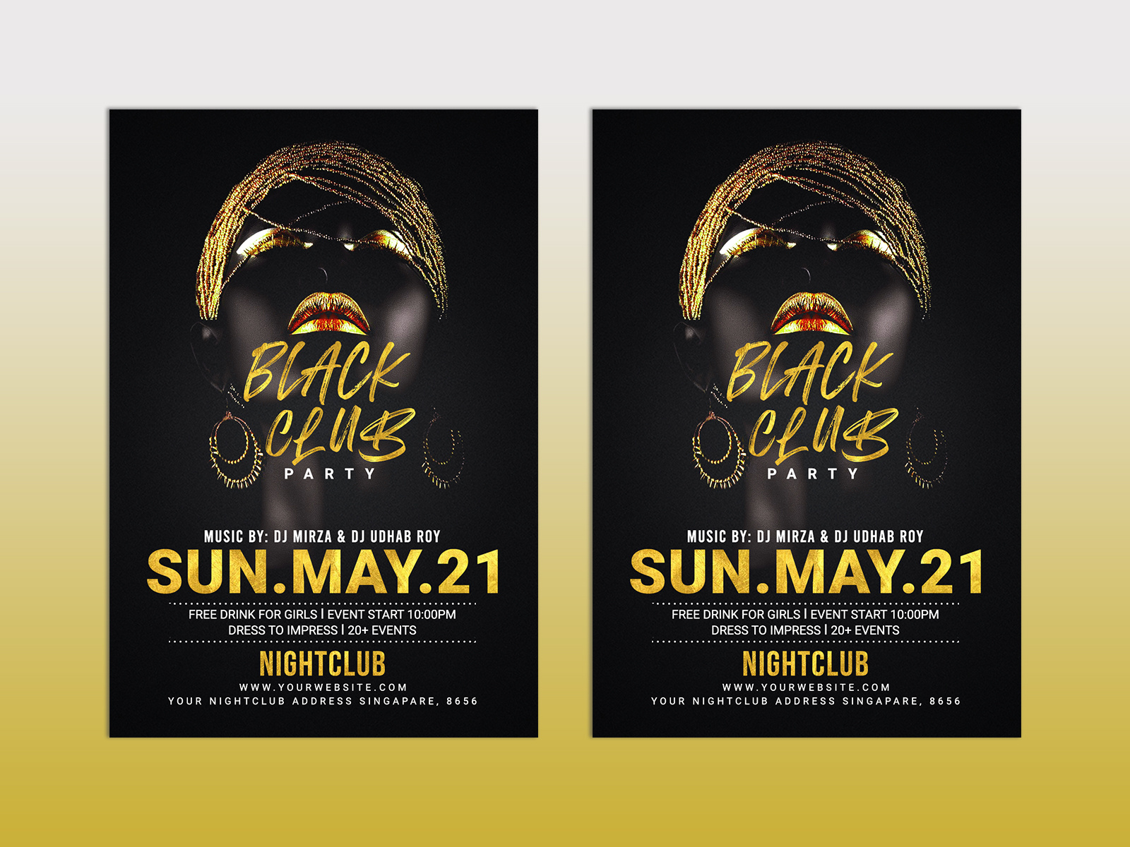 Black and Bold club poster design by khalid | T-shirt Designer on Dribbble