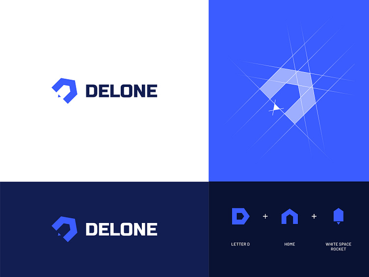 Delone logo design by Farhad Islam on Dribbble