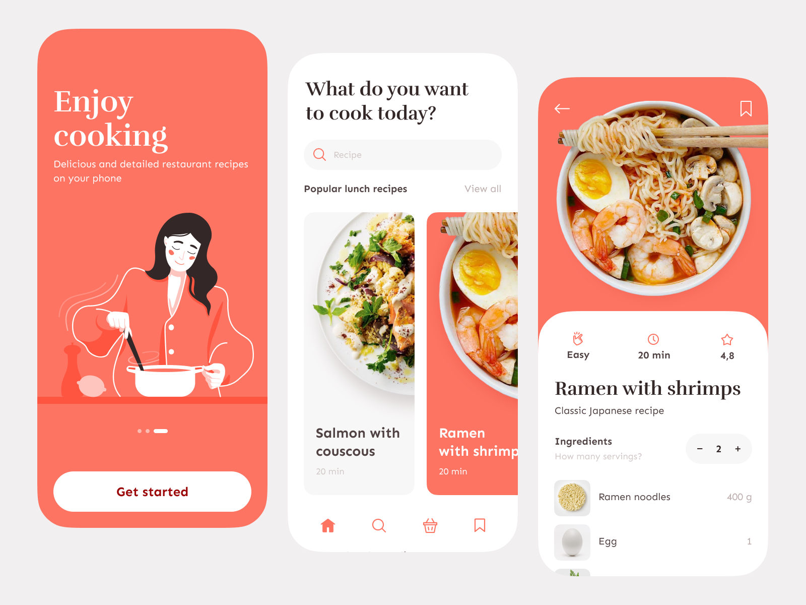 Cooking app by Anarappi on Dribbble