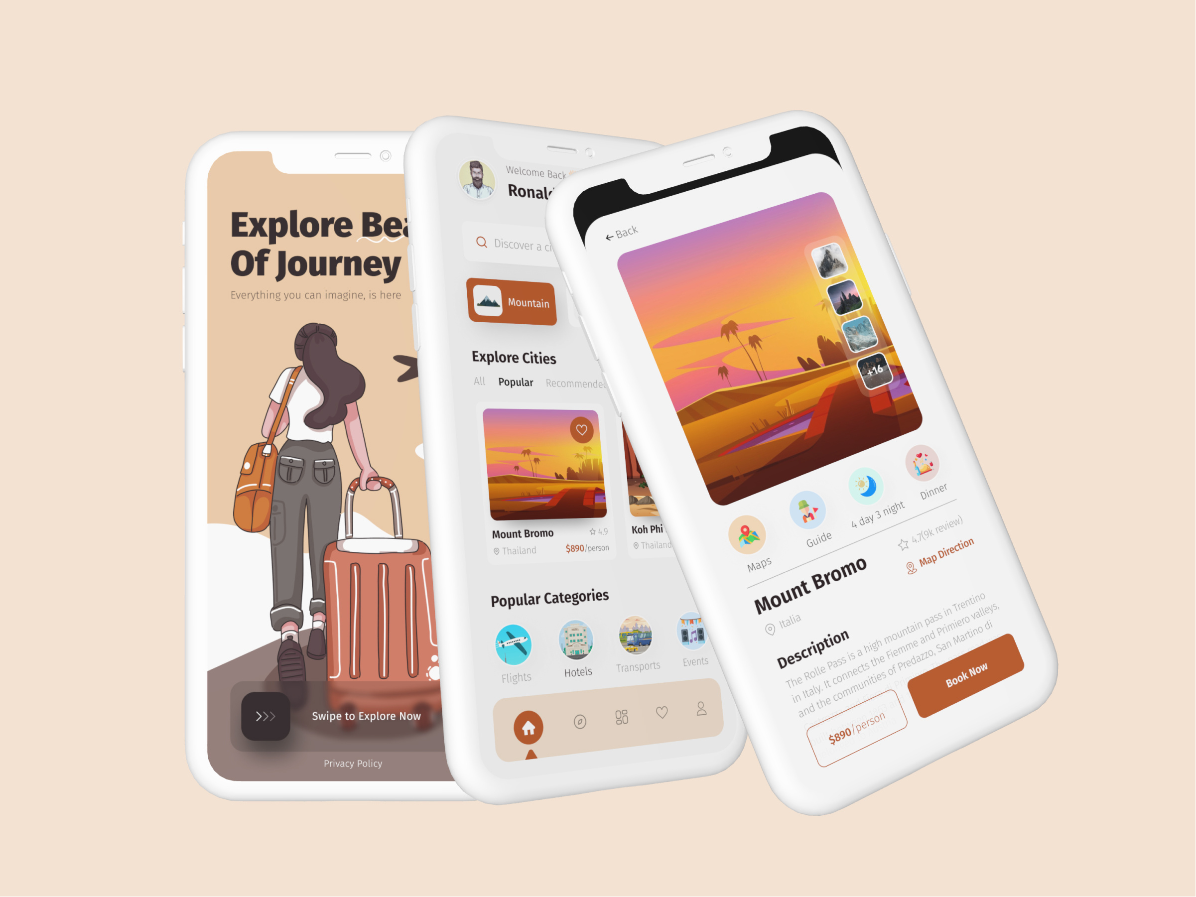 Travel App Design by Anik Deb for Grapeslab on Dribbble