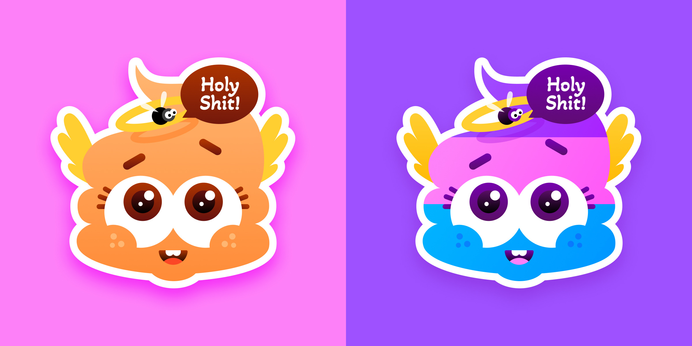 Holy Shit Sticker Design 🌈💩 by Zivile Zickute on Dribbble