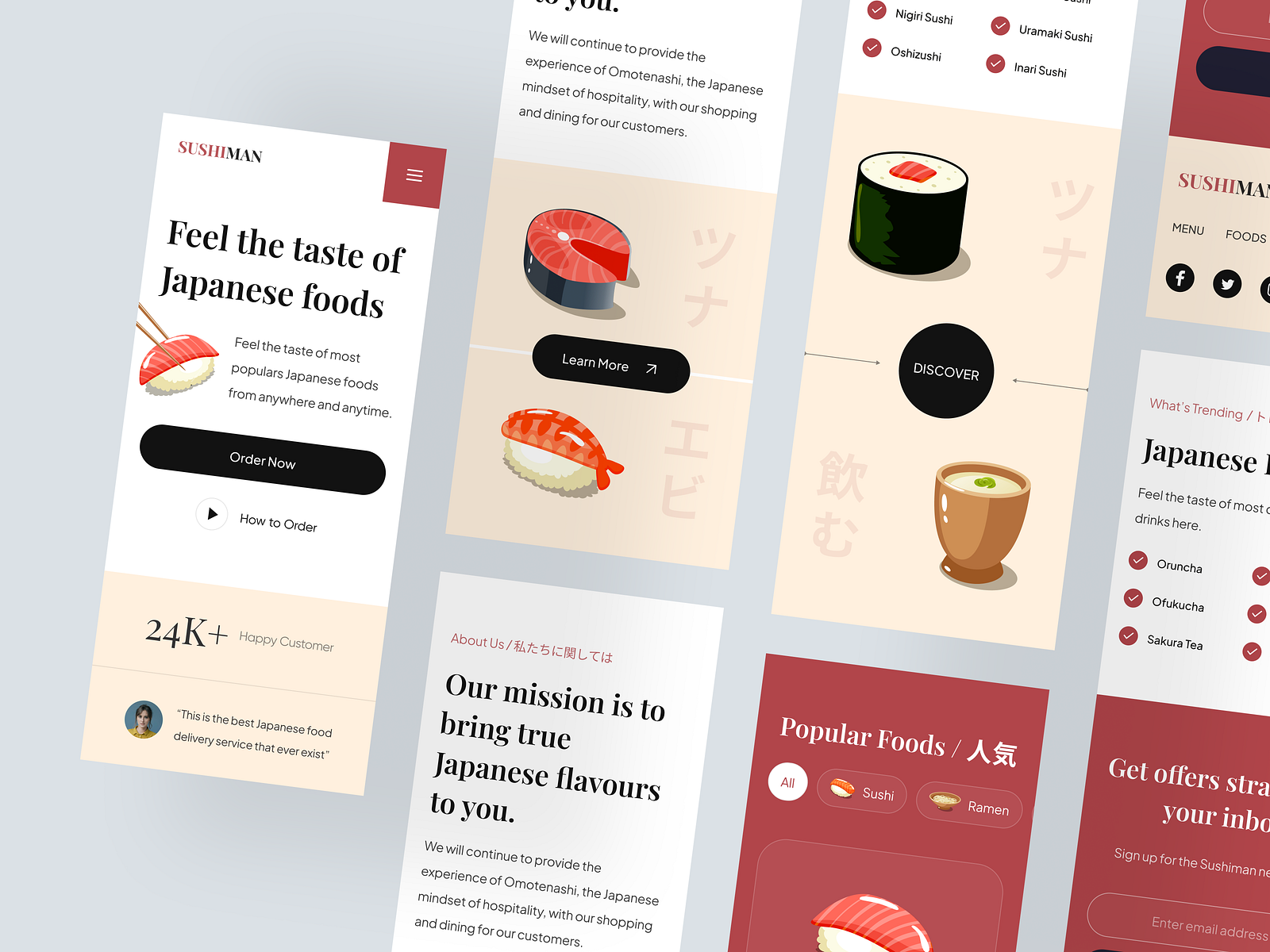 Sushiman🍣 - Food Landing Page Responsive by Hakim Haiman for Pickolab ...
