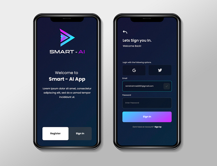 Smart Ai App UI by Ramish Ahmed on Dribbble