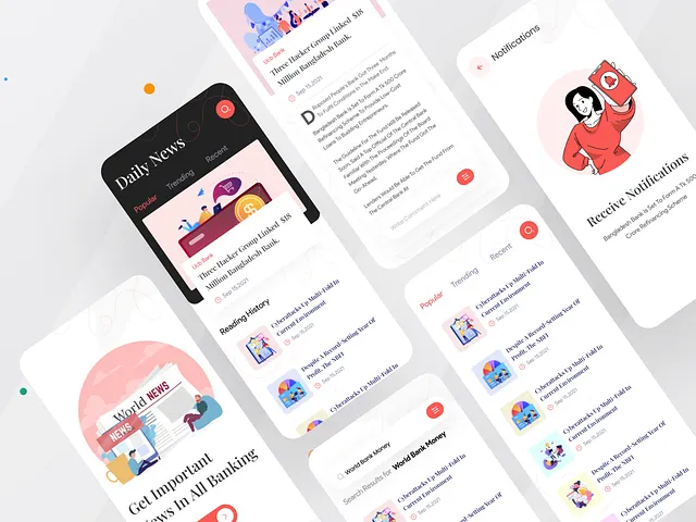 News App Ui Designs Themes Templates And Downloadable Graphic