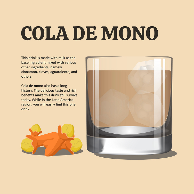 Cola De Mono illustration drinks menu by Gangnam Creative Studio on ...