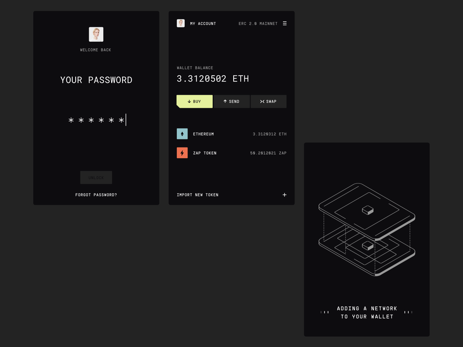 Cross-chain wallet exploration by etheric on Dribbble