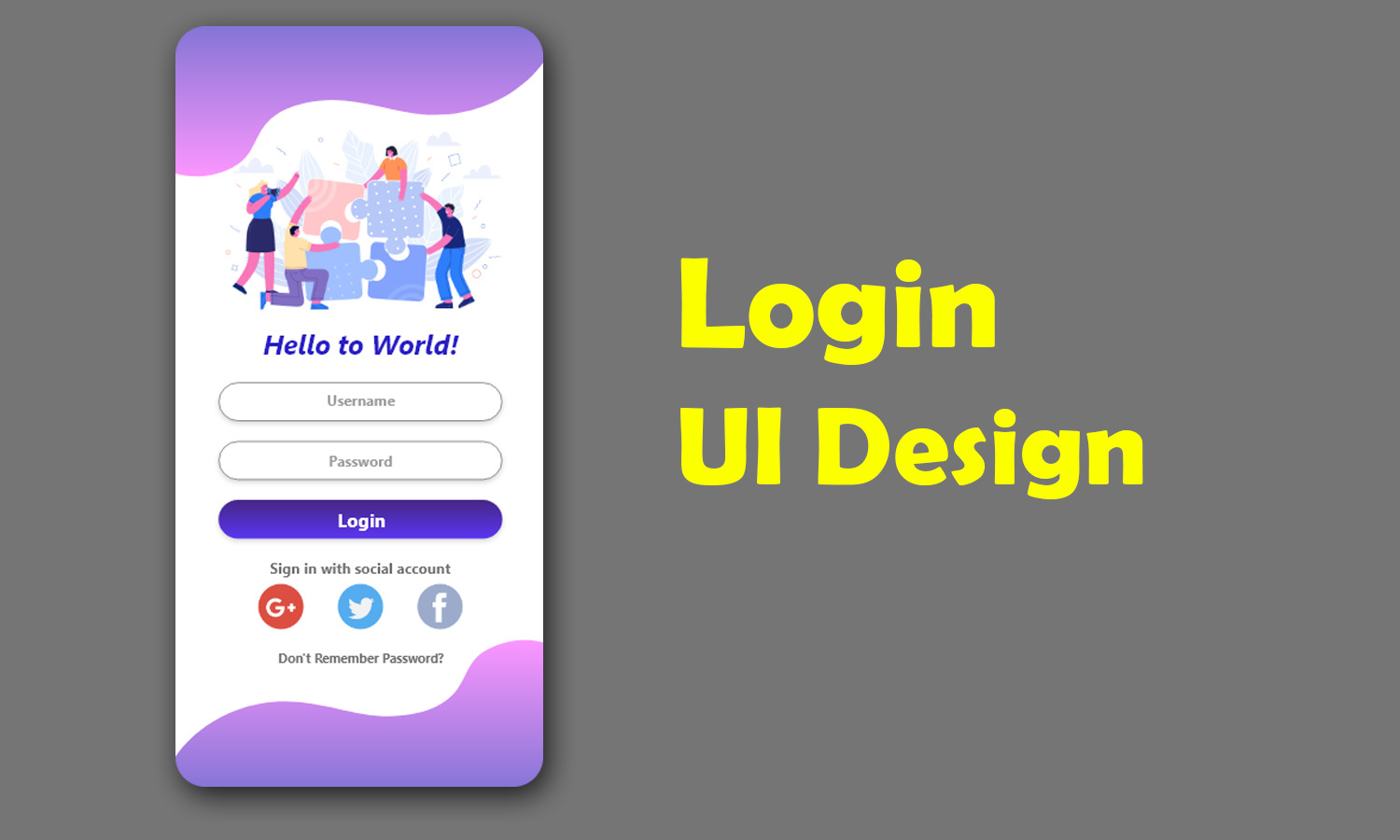 Xd Android Login Ui Design Tutorial | Adobe Xd to Android Studio by ...