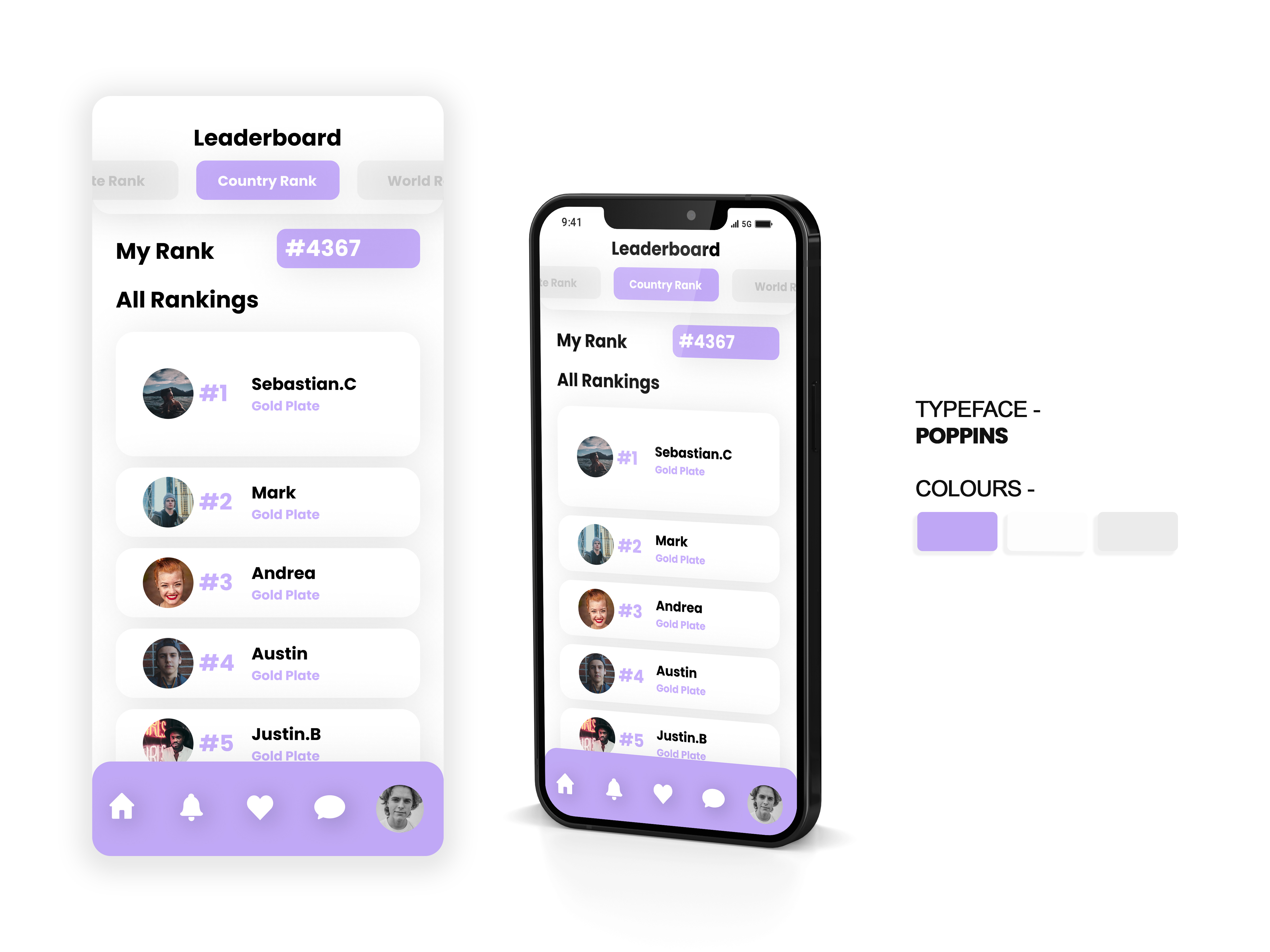 Leaderboard UI by Subeetsha (Beet) on Dribbble