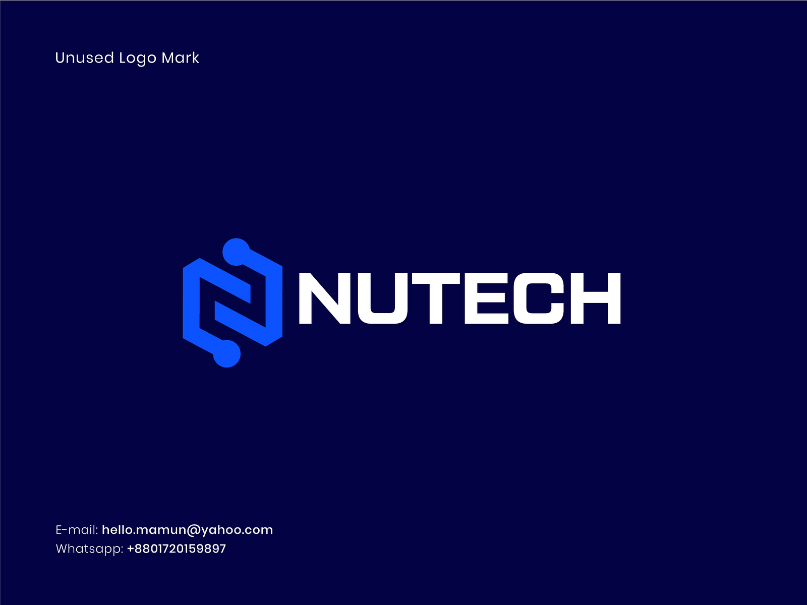 NUTECH - Letter N Technology Logo by Al Mamun | Logo & Branding Expert ...