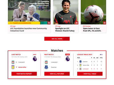 LFC homepage redesign by Ahmed Ayoub on Dribbble