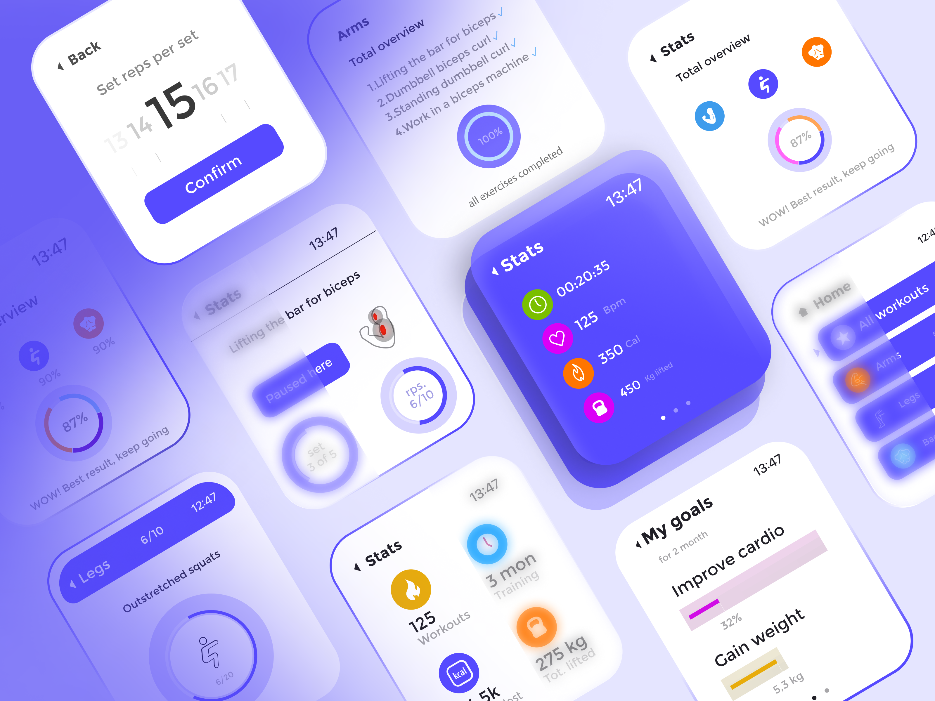 Fitness Smart Watch Dark UI by Hasnu Ujjol for Mouse Potato Lab on Dribbble