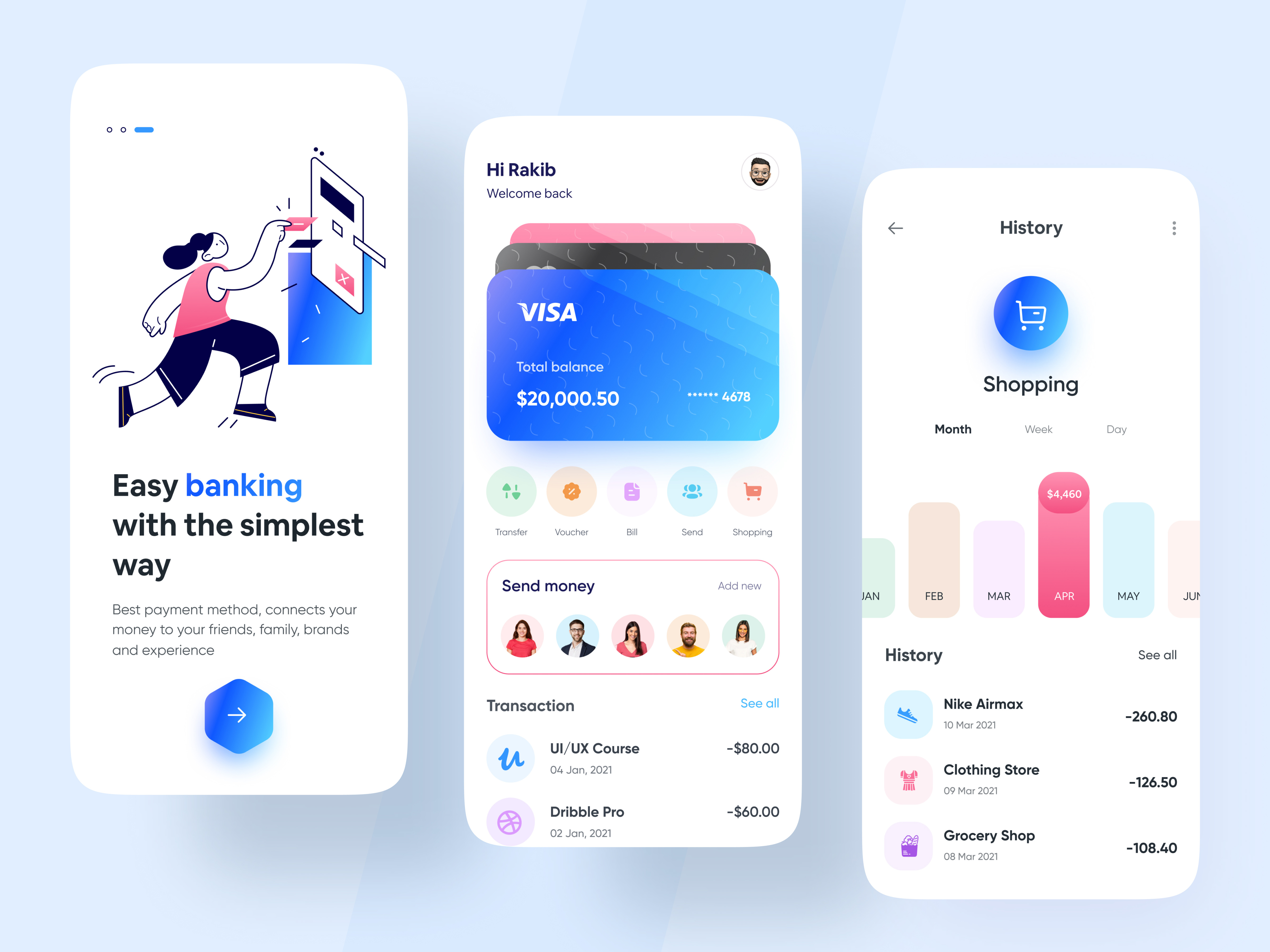 Ezzy Wallet - Online Banking App by Rakib Kowshar for Delisas: UX/UI ... Ezzy Wallet - Online Banking App by Rakib Kowshar for Delisas: UX/UI ...