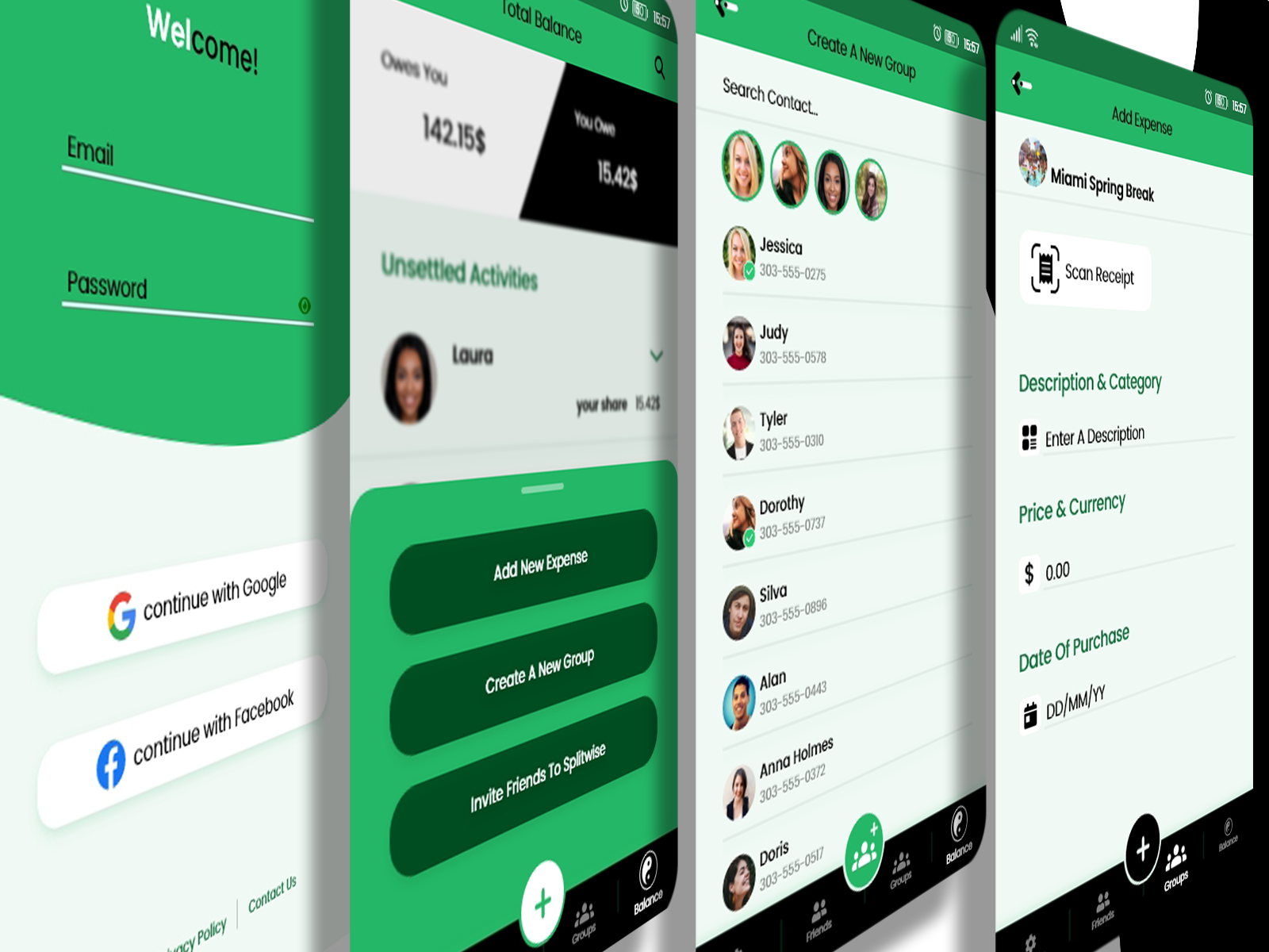 Splitwise app redesign by Naomi Perman on Dribbble