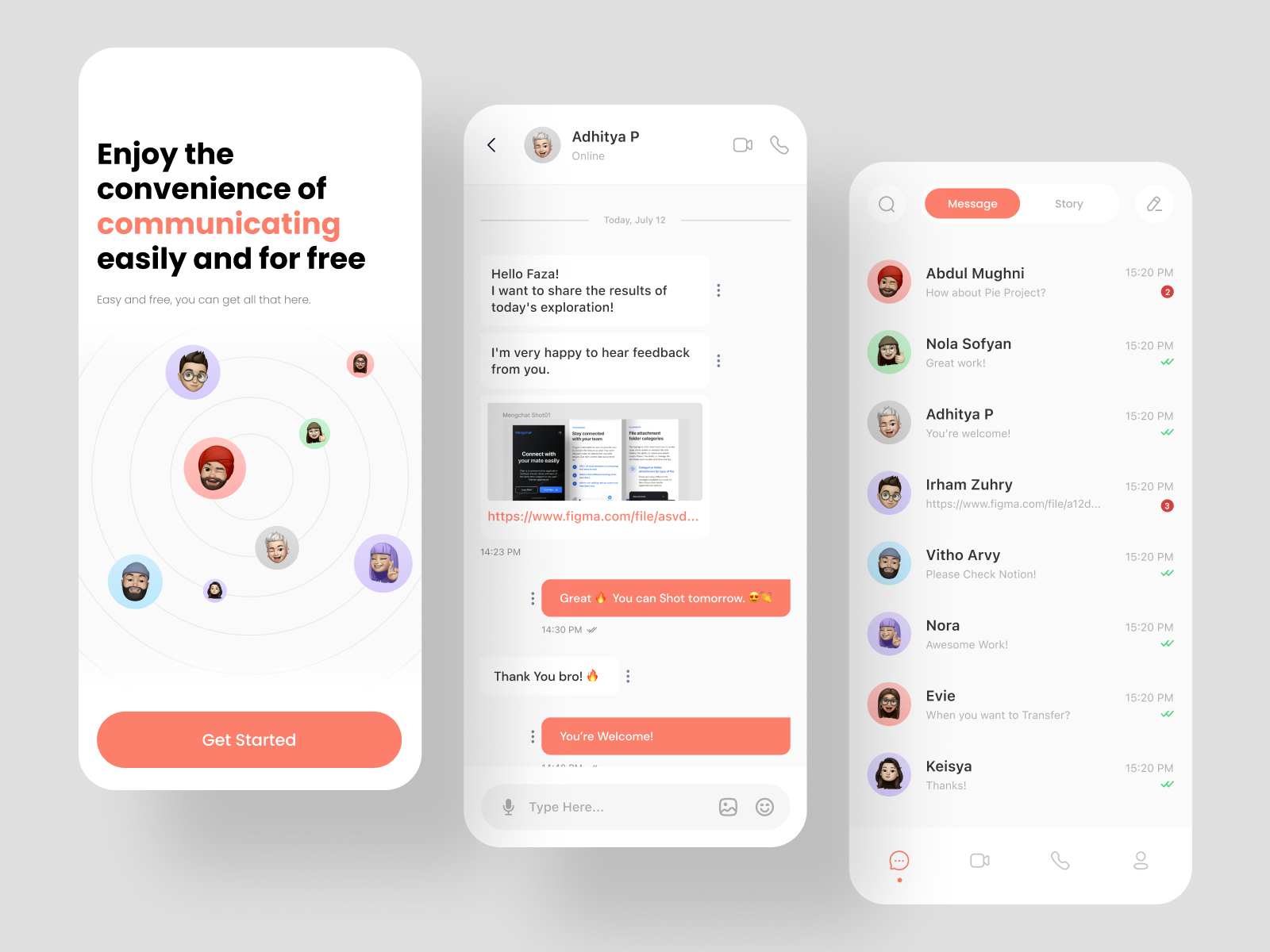 Chatty - Chat Mobile App by Faza Dzikrulloh for Hatypo Studio on Dribbble