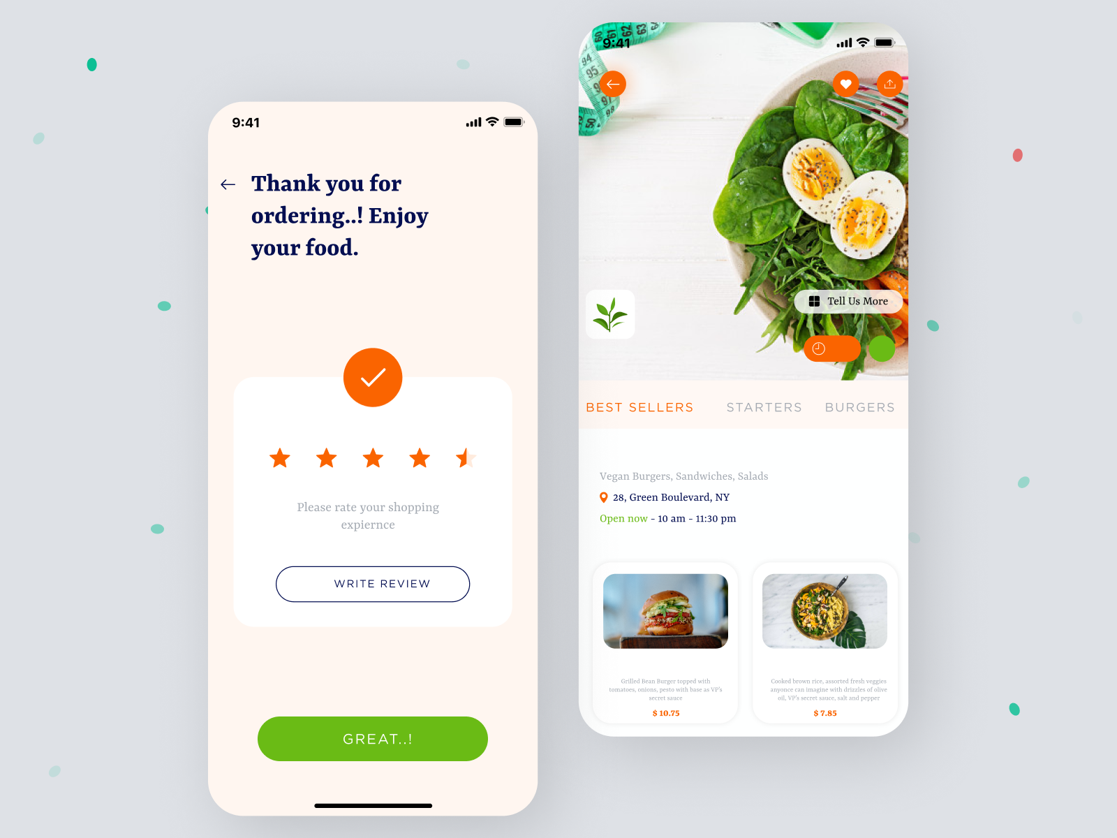 Food App UI by Angela Taylor on Dribbble