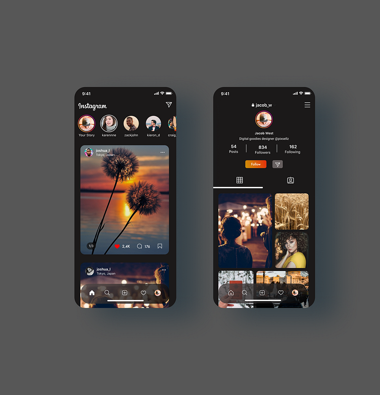 Instagram UI Redesign by Putri Kartika on Dribbble