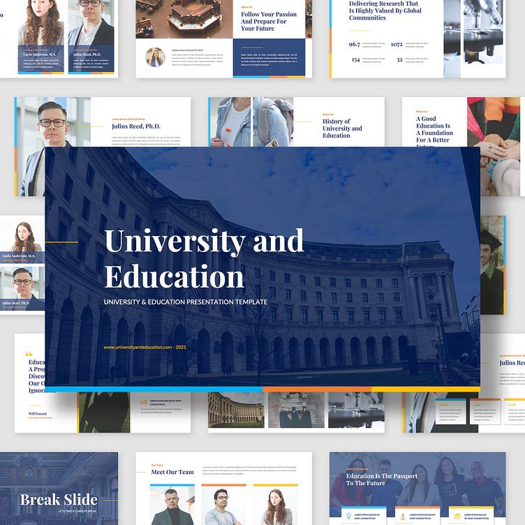 University and Education Presentation Template by Fluff Studio on Dribbble