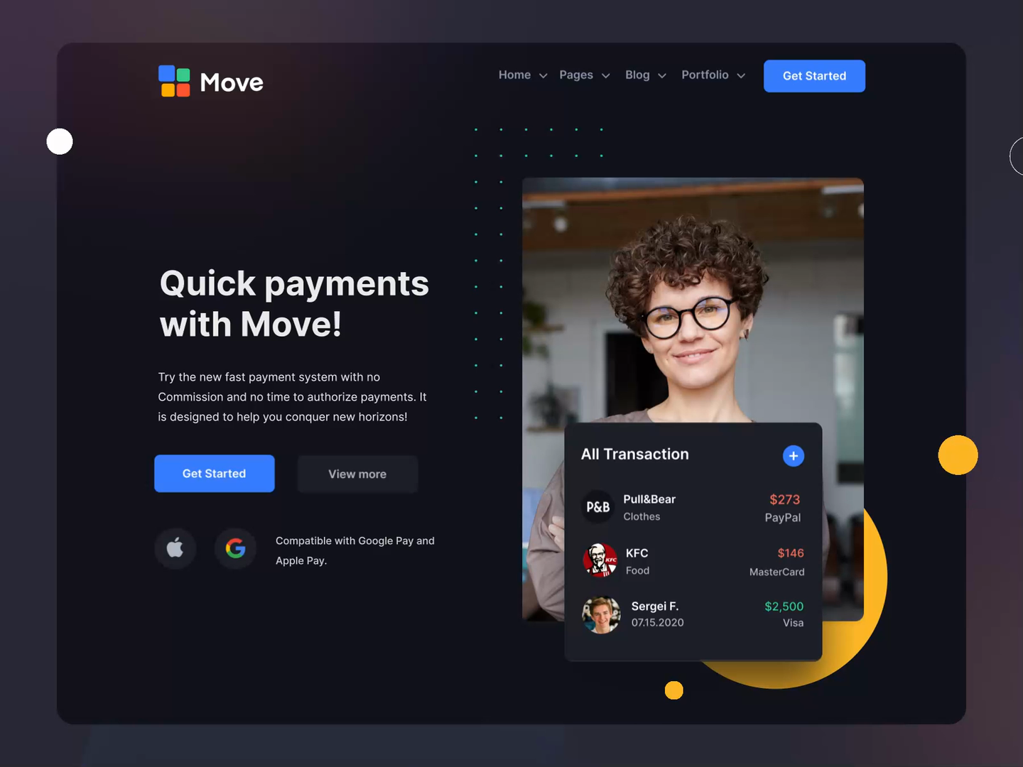 Move - Multipurpose HTML Template II by Anton Tkachev for UI8 on Dribbble