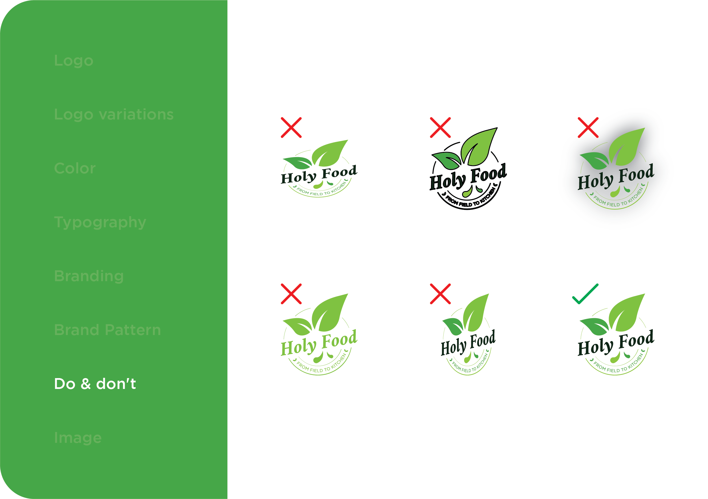 Holy Food Brand Guidelines by Abedin Joy on Dribbble