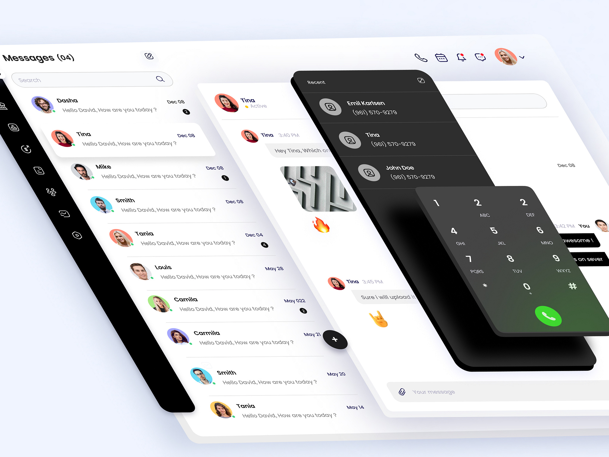 Chat UI Design by Ghulam Rasool 🚀 for Cuberto on Dribbble