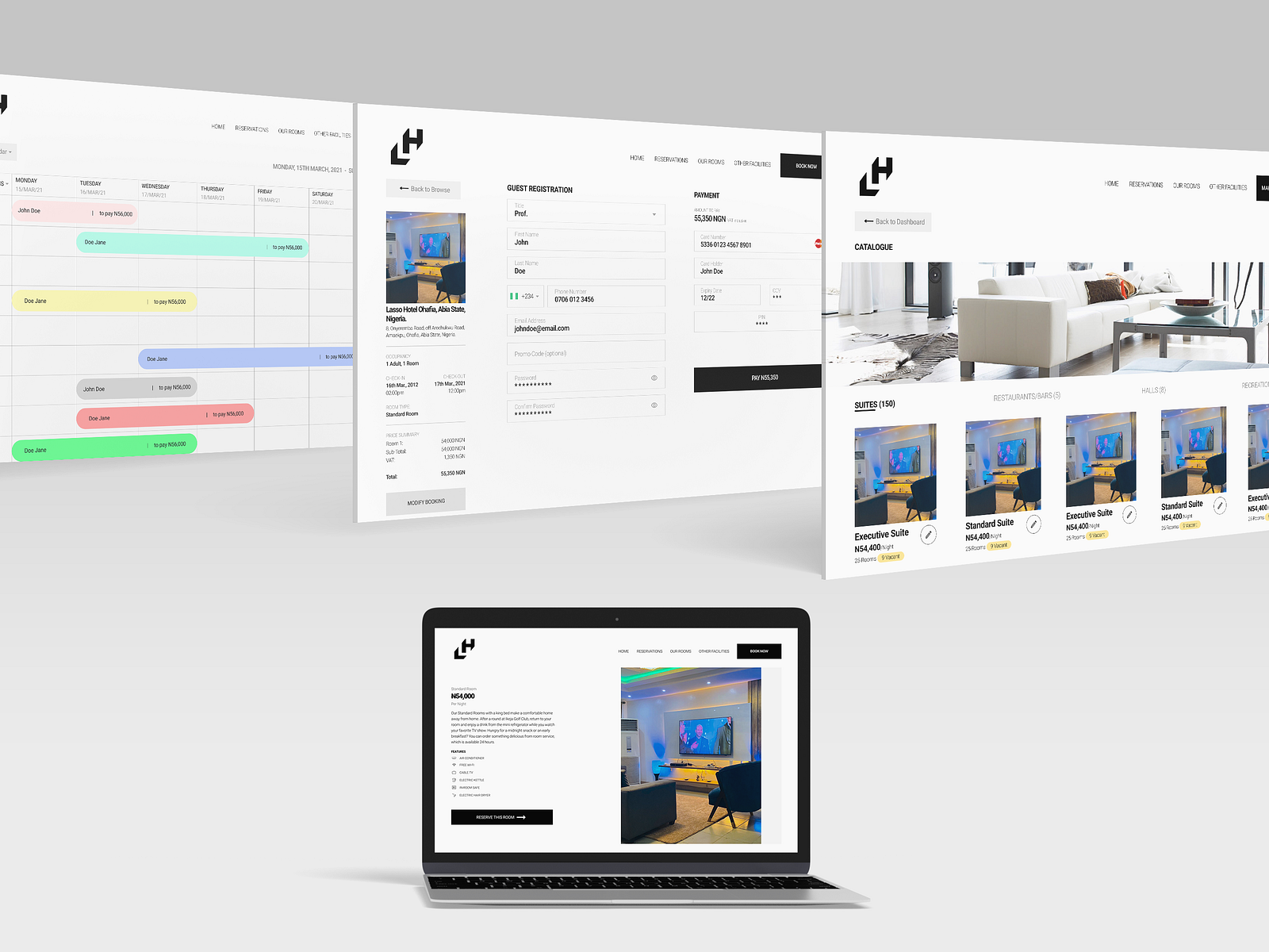 Hotel Management Website Mockup by Ikechi Onu on Dribbble