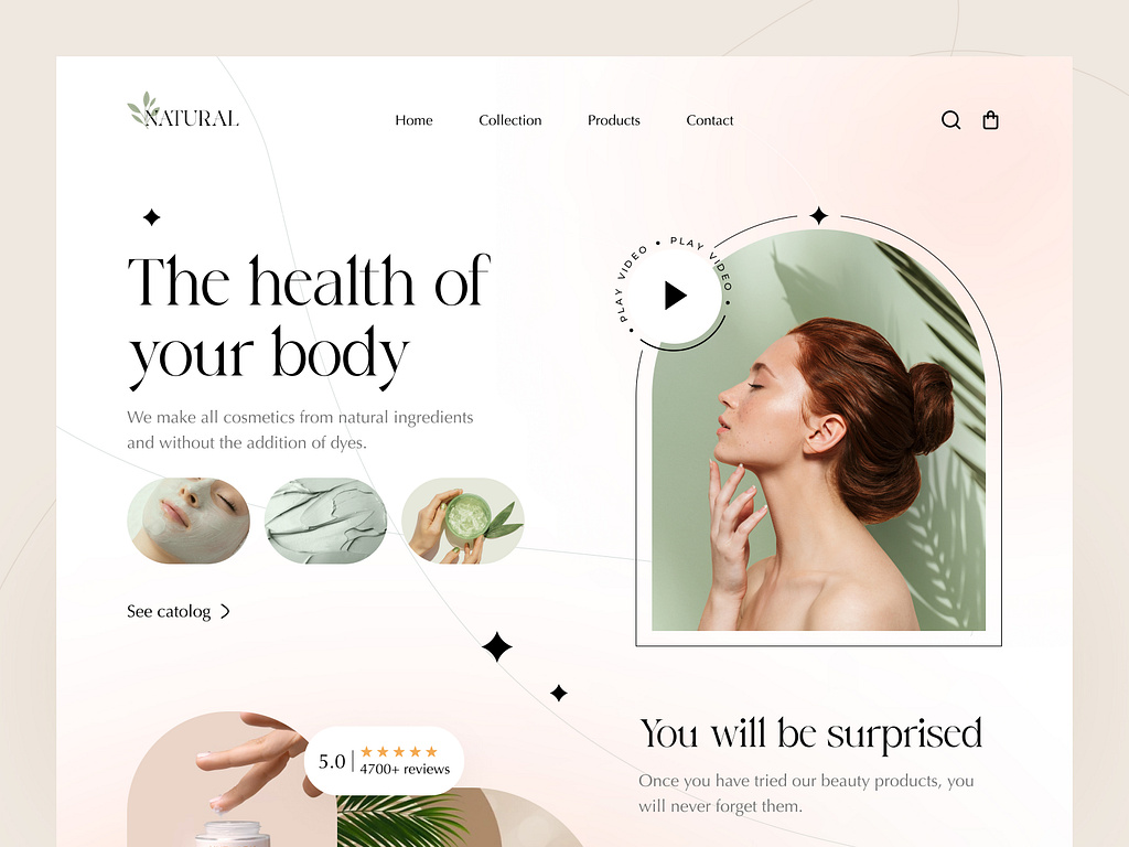 Cosmetics - Web design by Anastasia Golovko on Dribbble