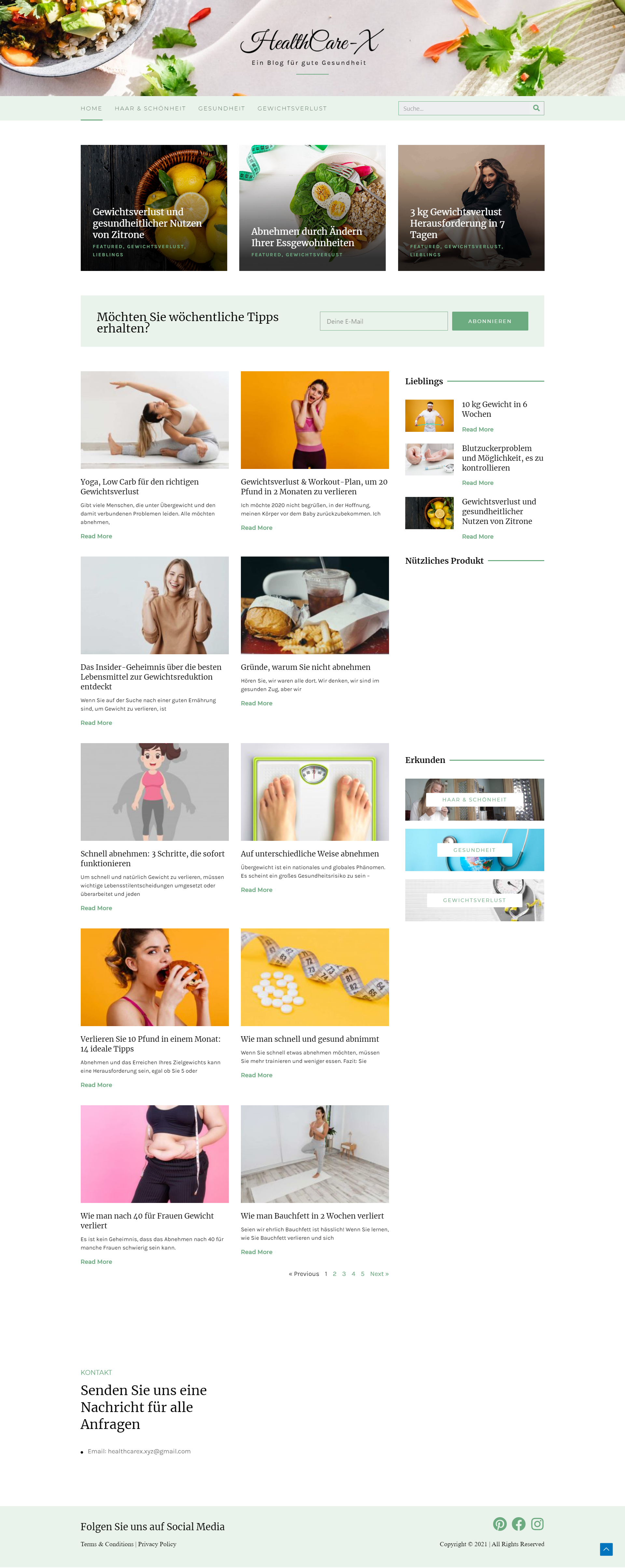 WordPress Website Design For Health Blog by Parvin Akter on Dribbble