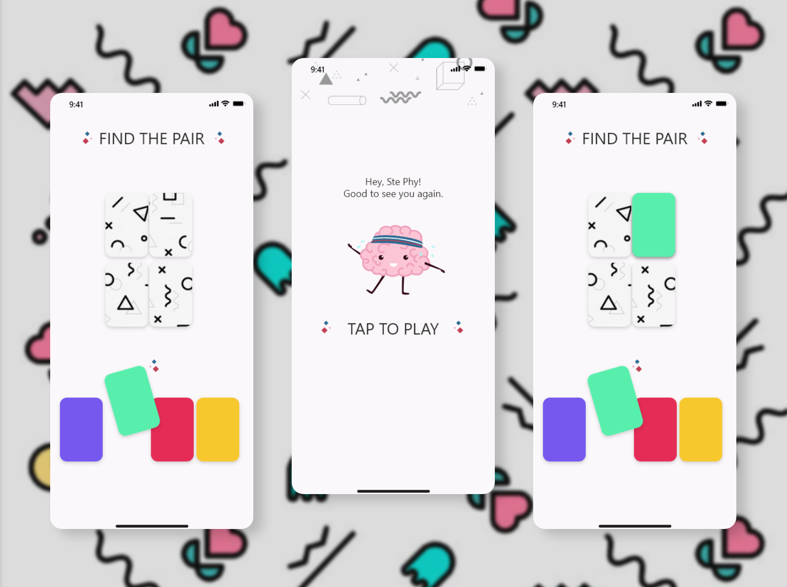 Match Game Pair game app by Nicolas Aza on Dribbble