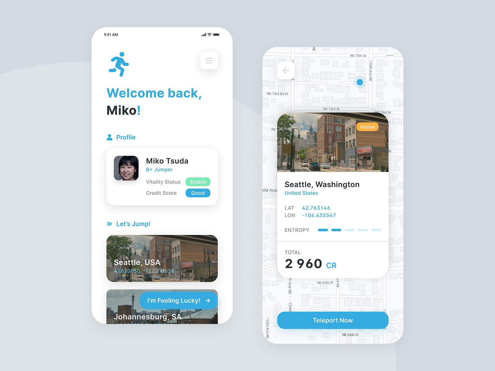 Teleportation App by Dan Adatai on Dribbble