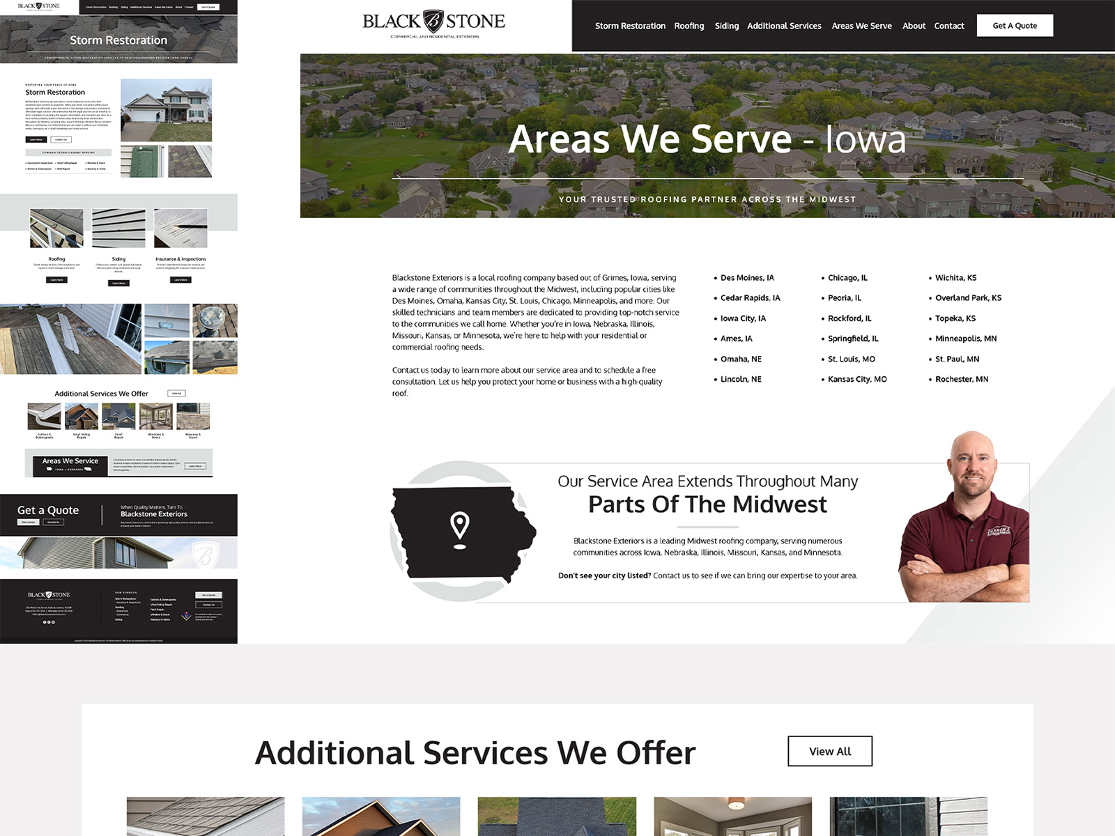 Blackstone Exteriors Website Design by Sean Daugherty for Gradient9 Studios on Dribbble
