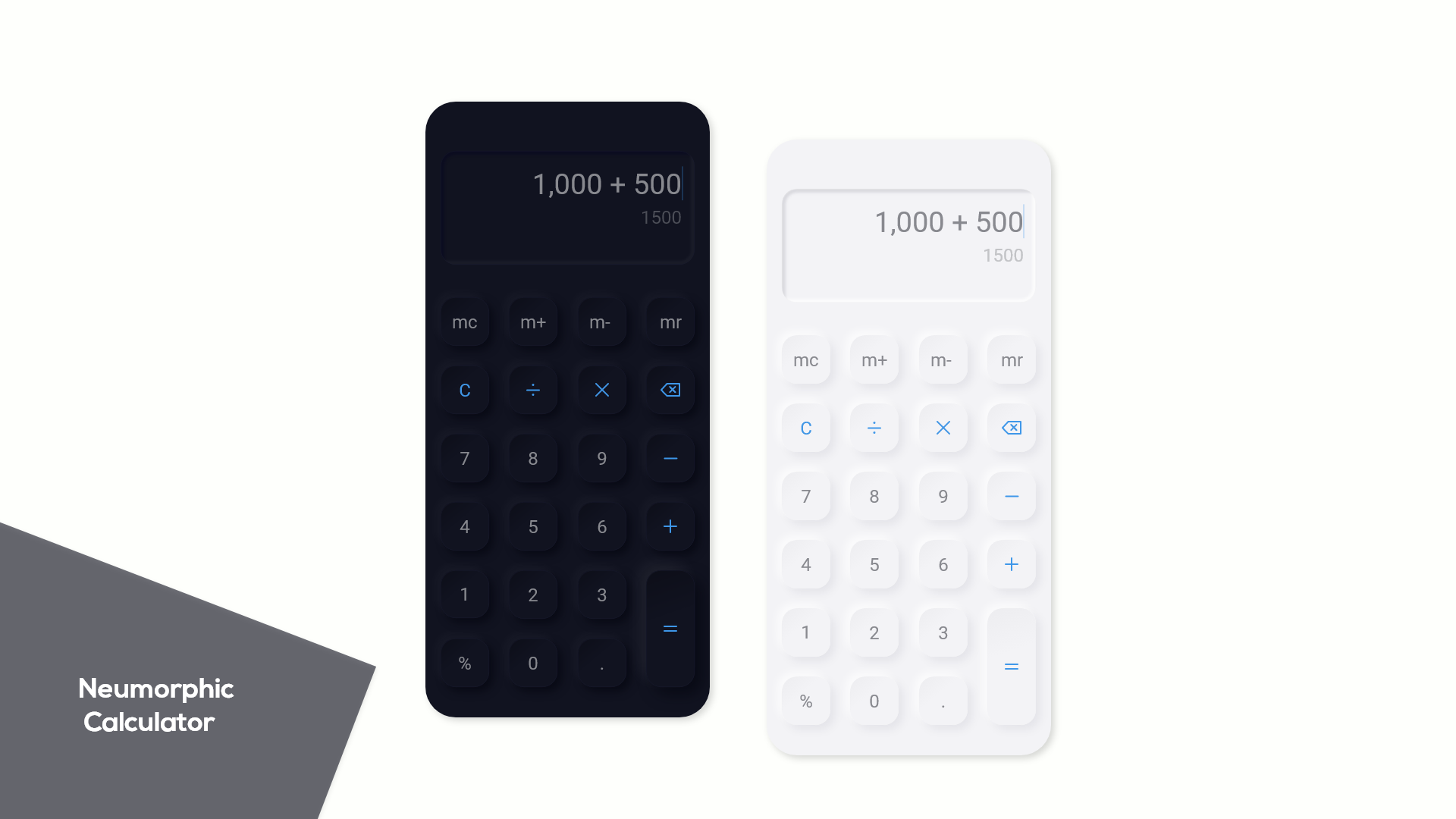 Neumorphic Calculator Design by Gokul M on Dribbble