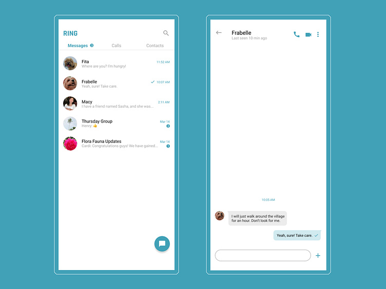 DAILY UI 013 - Direct Messaging by Robin Ravago on Dribbble