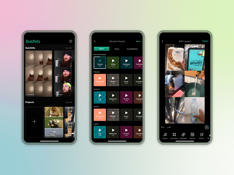 BeatPella: Create Acappella with Live Photos by Nathan Guo on Dribbble