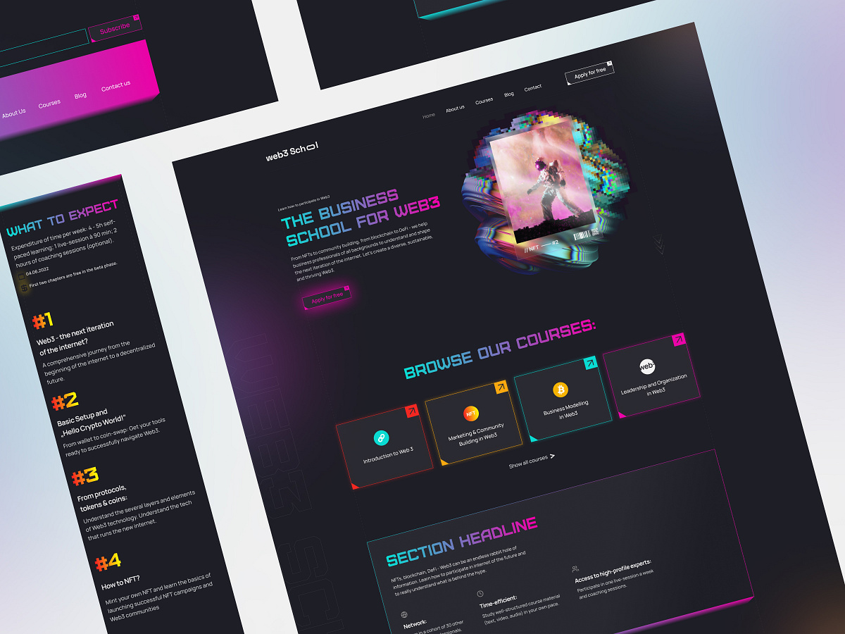 web3school Website by Designbase on Dribbble