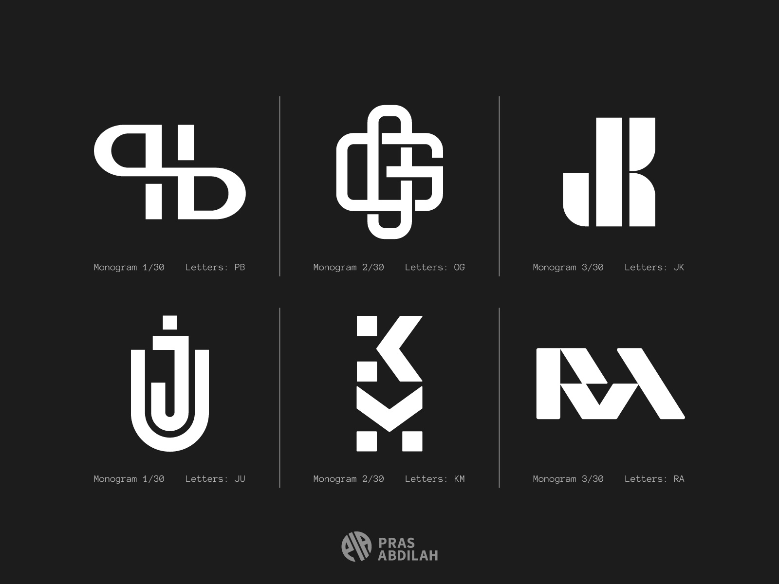 Monogram Part 1 by Pras Abdilah on Dribbble