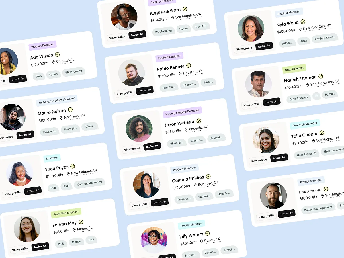 Profile Cards designs, themes, templates and downloadable graphic ...