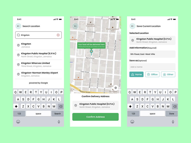 Search location - Map UI by Zesan h. on Dribbble