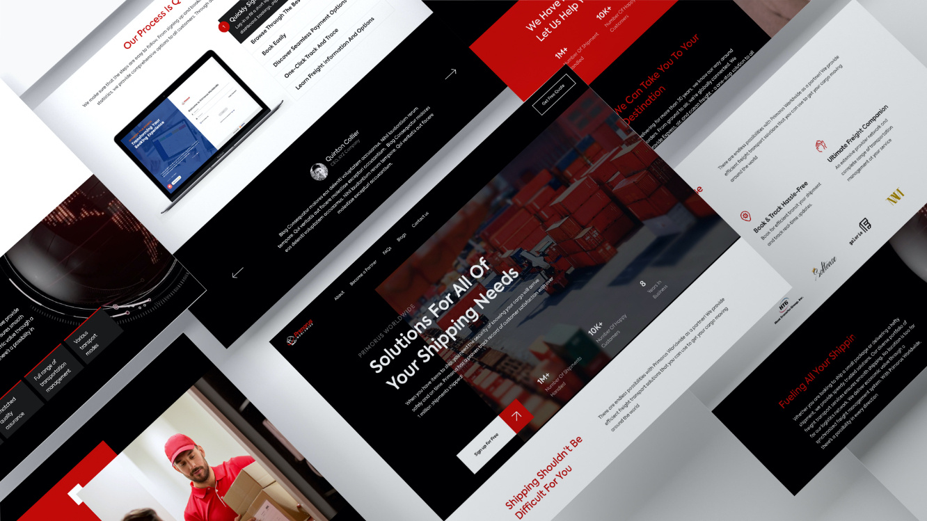 Web Design for Freight Forwarder by Muhammad Hunain on Dribbble