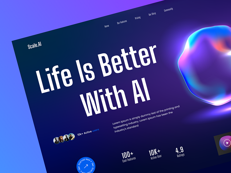 Artificial Intelligence Website by Jawadd on Dribbble