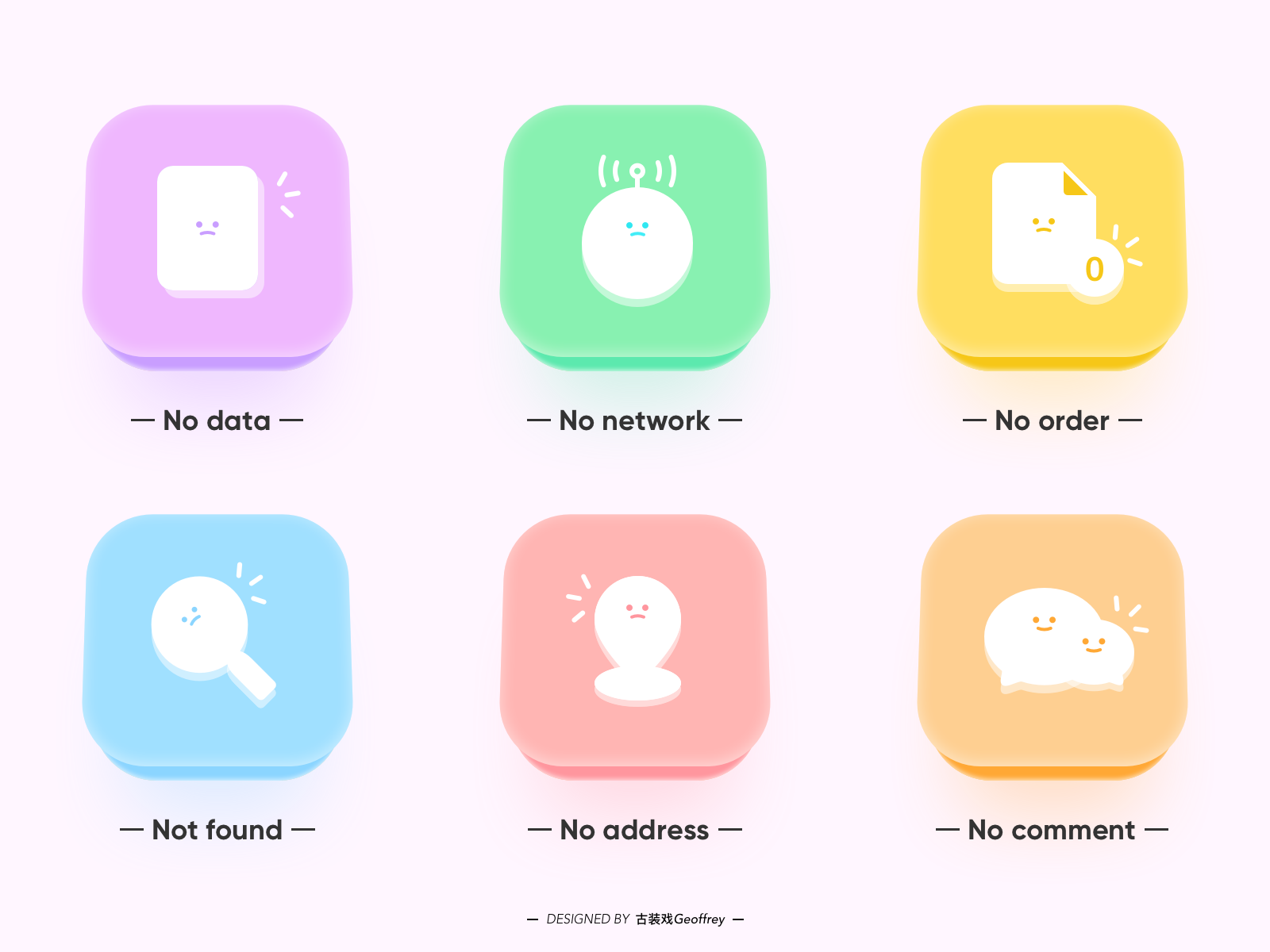 Empty Status ICONS by Neil Guo on Dribbble