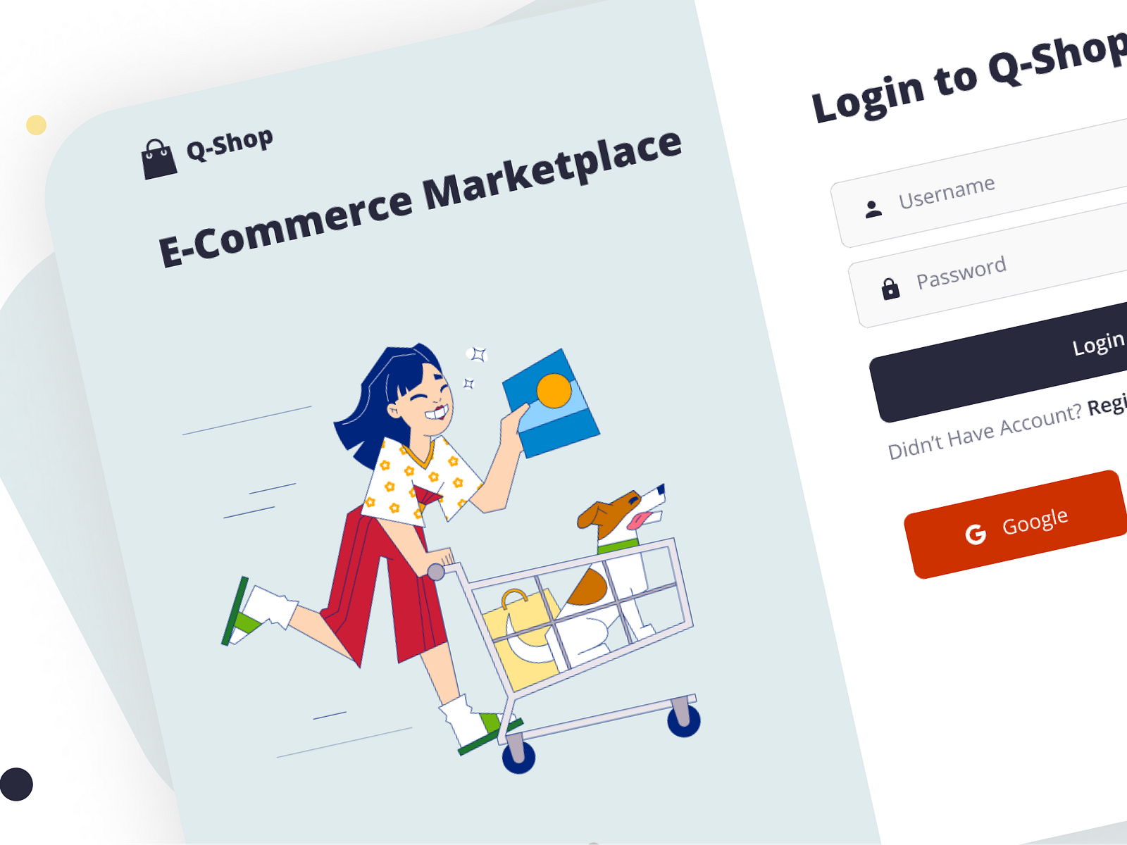 Q-shop Ecommerce Login Page by Jahid Hosain on Dribbble
