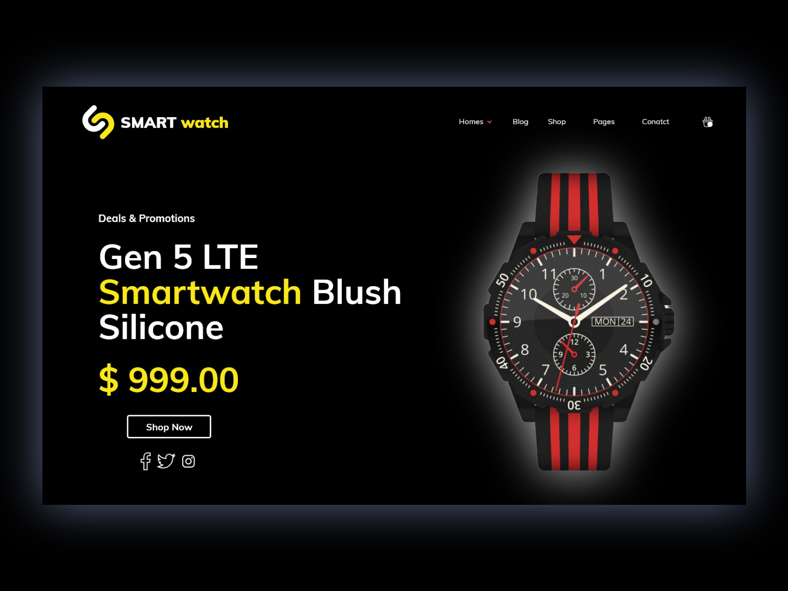 Smartwatch Website template - Ecommerce Store by Imran Chaudhary on ...