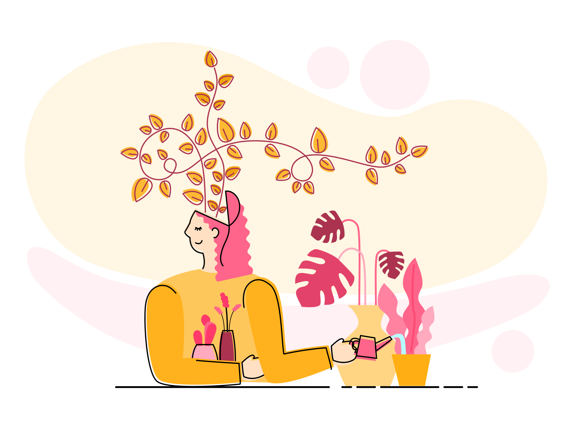 Mindfulness Illustration Concept by Salt Design Studio on Dribbble