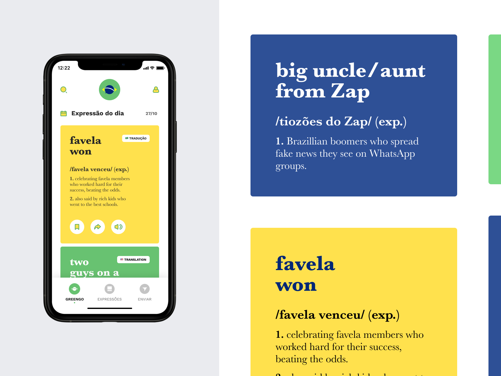 Greengo Dictionary – App by Victor Berbel on Dribbble