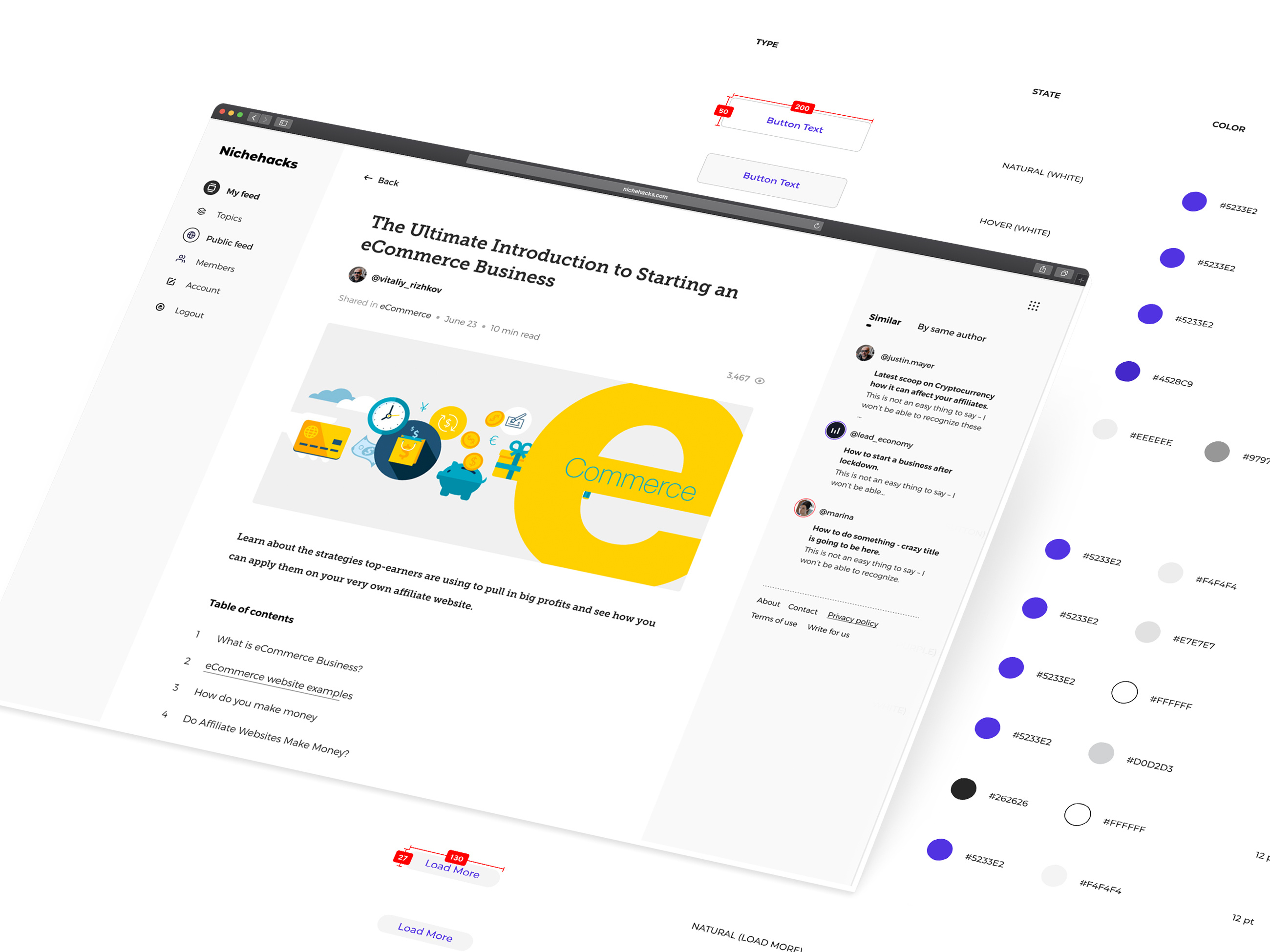 Platform design, design system - Nh by Oleg Yagolnikov on Dribbble